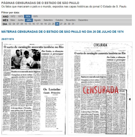 Dia Nacional da Liberdade de Imprensa: Acervo Estadão preserva páginas ...
